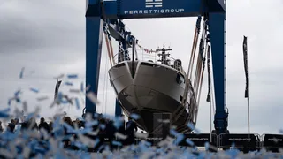 Fourth 43m Pershing 140 launched with "VIP area"